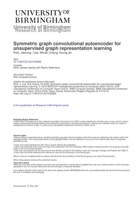 Pdf University Of Birmingham Symmetric Graph Convolutional