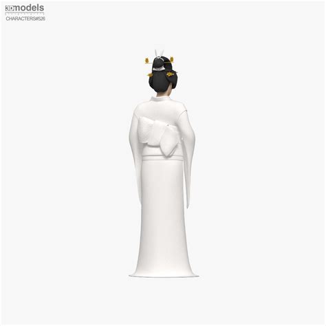 Woman In Japanese Shiromuku 3d Model Download Character On