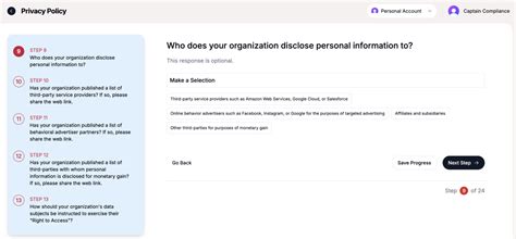 Database Privacy Policy Captain Compliance