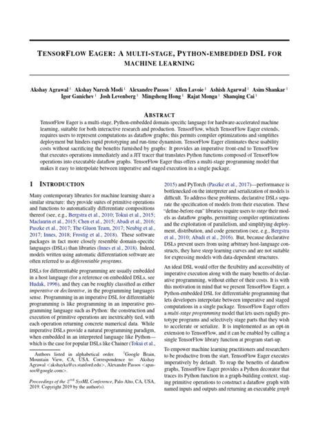 T F E A P Dsl Ensor Low Ager Multi Stage Ython Embedded For Machine Learning Pdf