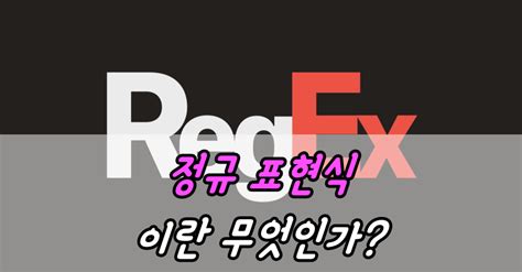 정규 표현식 regular expression regex 란 무엇인가 t labo