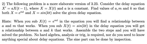 Solved The Following Problem Is A More Elaborate Version Of Chegg Com