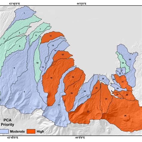 Flood Priority Of 35 Watersheds Based On Pca Analysis Download