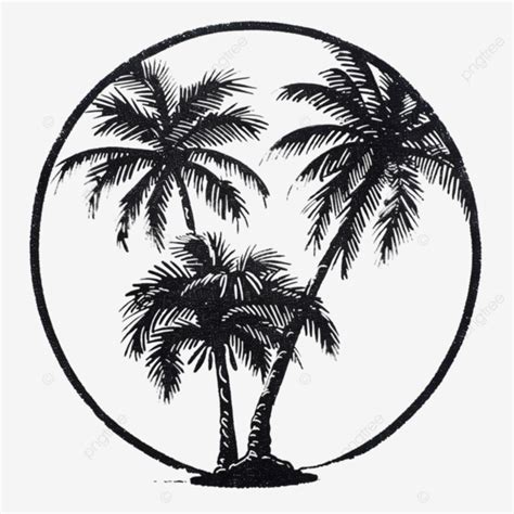 티셔츠 플로리다 원형 야자수 디자인 인쇄 여름 하와이 Png 일러스트 및 이미지 에 대한 무료 다운로드 Pngtree