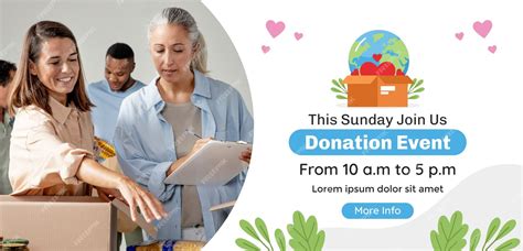 Plantilla De Banner De Venta De Evento De Recaudación De Fondos Vector Gratis