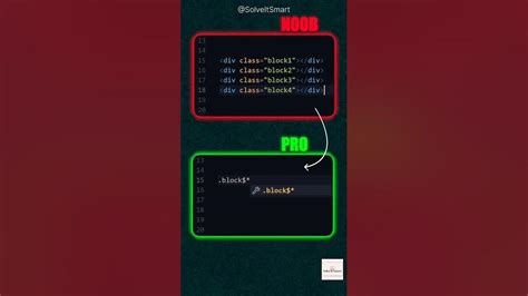 😂 Noob Vs Pro🔥 Html Div Class Shortcut Trick Software