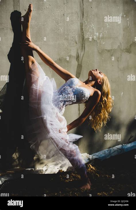 Art Ballet Leg Split Flexible Girl Doing Split Fitness Sport Woman