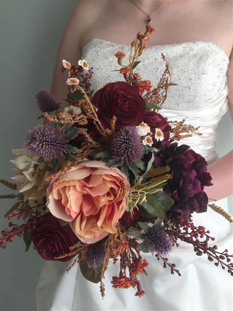 Rustic Wedding Bouquets With Artificial Flowers