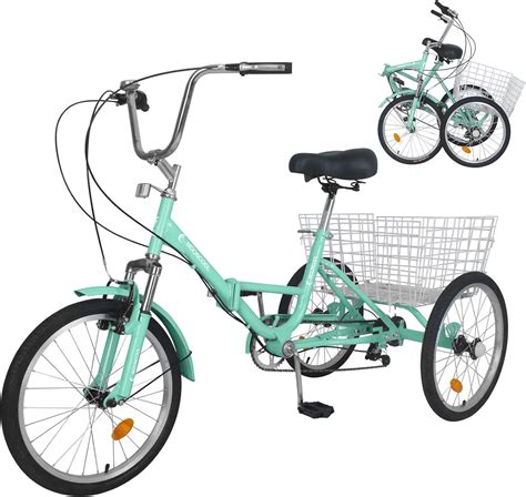 سه چرخه تاشو بزرگسالان ، چرخ های 202426 اینچ 7 سرعت سه چرخه بزرگسالان