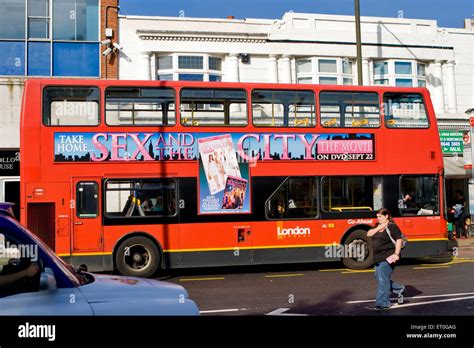 Sex And The City Advertisement On Red Bus London United Kingdom England UK Stock Photo Alamy