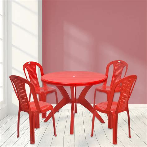 Nilkamal Meridian Kross Leg 4 Seater Dining Set At ₹ 7600 Piece