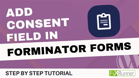 how to add consent field using forminator forms in wordpress youtube