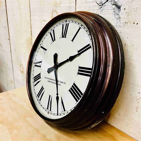 Antique Hard Wired Wall Mounted Clock Historic House Salvage
