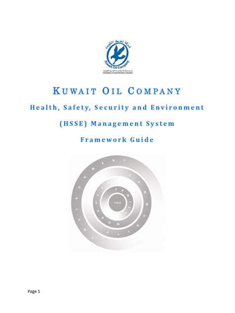 Koc Hsse Ms Framework Guide Pdf Risk Emergency
