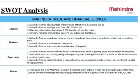 Financial Swot Analysis Example Design Talk
