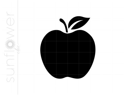 Open Present Clipart Black And White Apple
