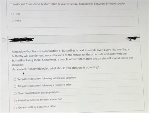 Solved Transitional Fossils Have Features That Reveal