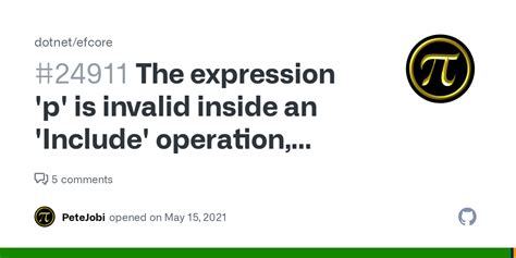 The Expression P Is Invalid Inside An Include Operation Since It Does Not Represent A