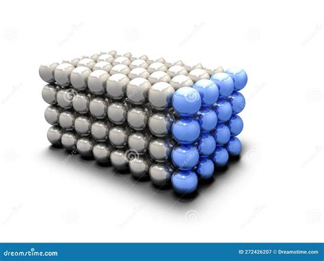 A Cubic Structure With Many Aligned Spheres With A Metallic Luster A