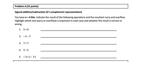 Solved Problem Points Signed Addition Subtraction Chegg Com