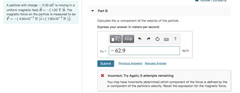 Solved Review Constants A Particle With Charge NC Is Chegg