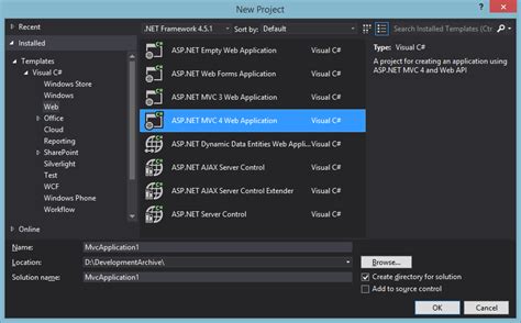 C Missing Aspnet Web Application Template Vs2012 Stack Overflow
