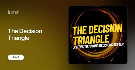 The Decision Triangle · Luma Creative On Purpose