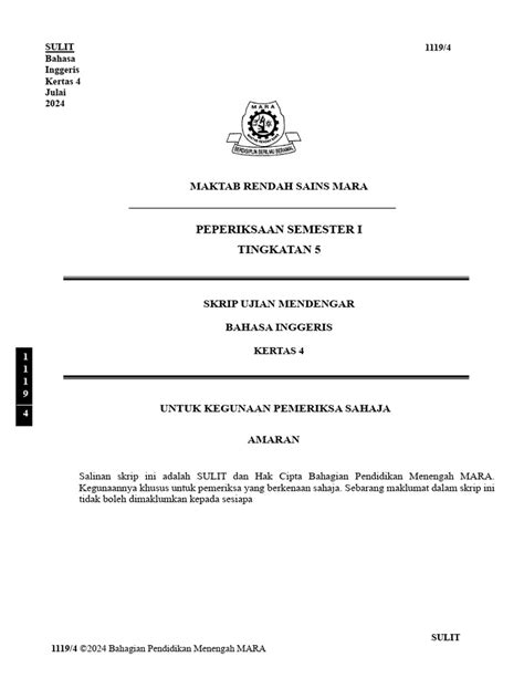 Audio Script F5 2024 3 Pdf