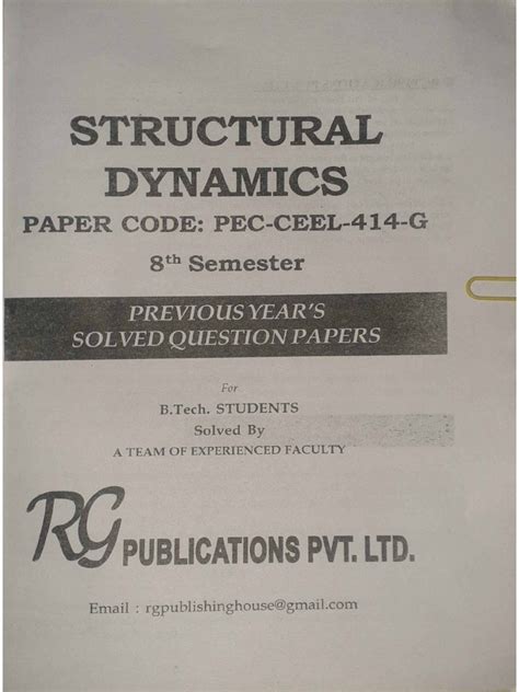 structural dynamics pervious year s solved question papers pdf