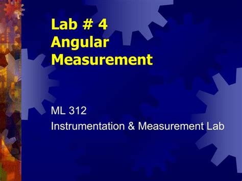 angular dimensional measurement ppt ppt