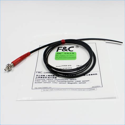 Fandc Ffrx 610 M6 Fiber Optic Sensor Diffuse Reflective Long Range Fiber Sensor M6 Fiber Optic