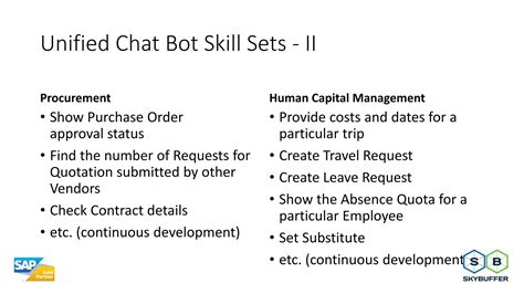 sap conversational ai as a service managed by skybuffer sap chatbot
