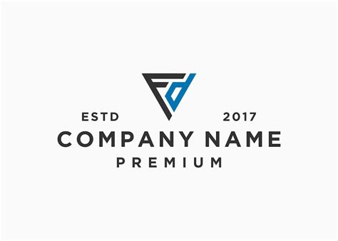 Premium Vector Letter Fd Shield Logo Design Vector Illustration Template