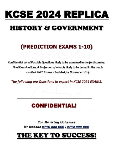 Kcse 2024 History Replica Prediction Pdf