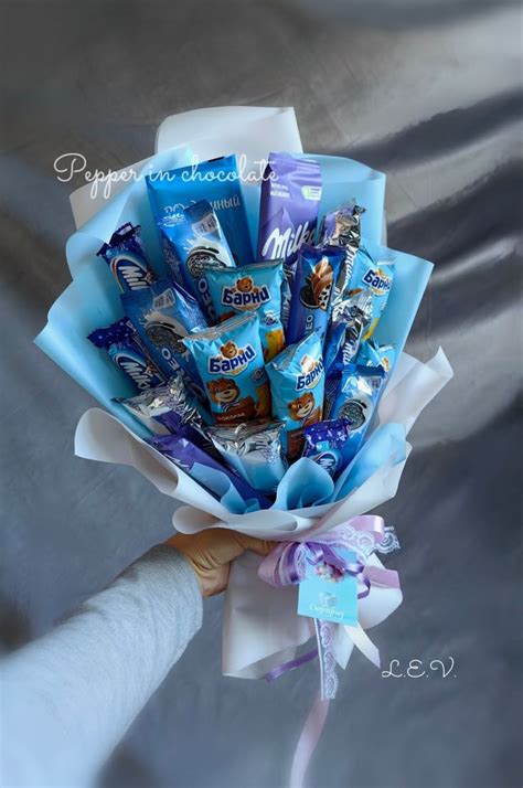 Сладкий букет Букет из шоколадок Букет из конфет на день рождения Самодельные рождественские