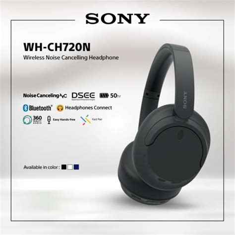 Jual Sony Wh Ch720n Black Wireless Noise Cancelling Headphone Ch720n