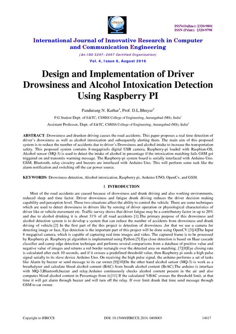Solution 350643091 Design And Implementation Of Driver Drowsiness And Alcohol Intoxication