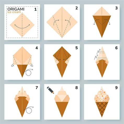 Ice Cream Cone Origami At Gayle Poston Blog