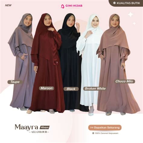 Jual Maayra Abaya Ori By Gimihijab Bisa Set Khimar Shopee Indonesia