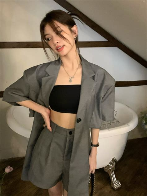 여름신상하객룩 루즈핏 허리트임 정장 반팔자켓반바지 투피스세트 셋업 여름자켓 정장바지 쇼츠 세미정장 캐주얼정장 인기상품♡