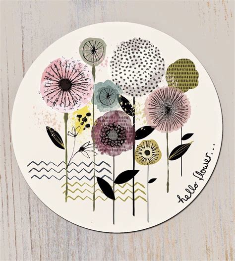 Colorful Flower Pottery Plate