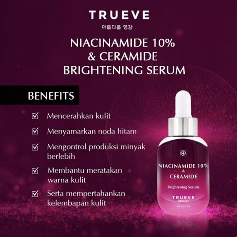 Cek Ingredients Trueve Niacinamide And Ceramide Brightening Serum