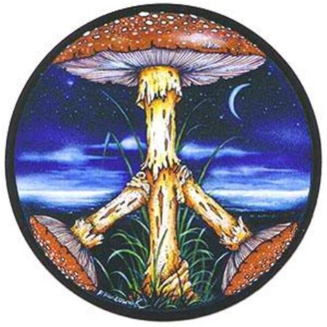 Mushroom Peace Sign Poster