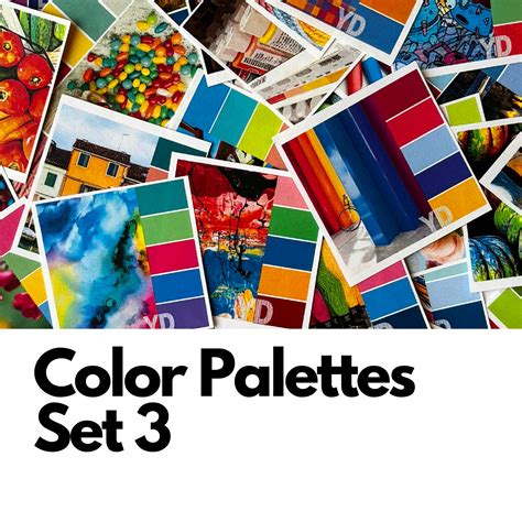 45 Printable Color Palettes Set 3 Color Schemes Color Combinations