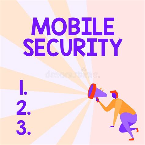 Conceptual Caption Mobile Security Word Written On Efforts To Secure
