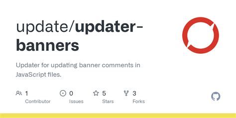 Github Update Updater Banners Updater For Updating Banner Comments In Javascript Files