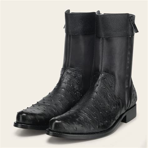 Bota De Vestir En Piel Genuina De Avestruz Para Caballero Cuadra México
