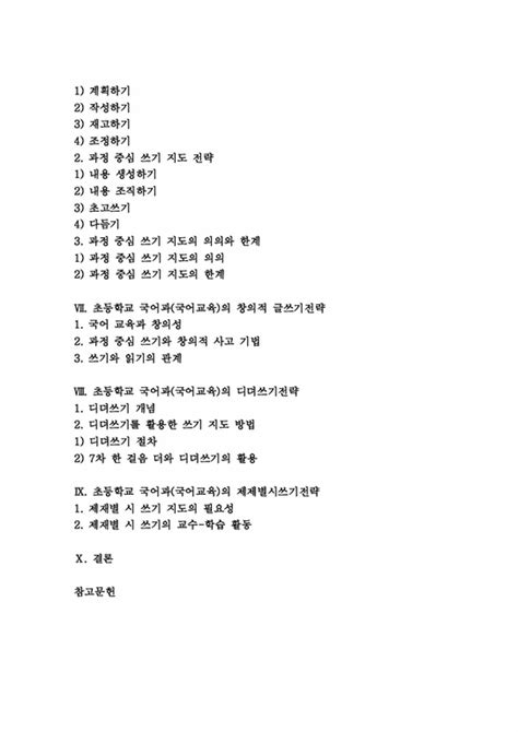 초등학교 국어과국어교육 문집 초등학교 국어과국어교육 창의적 글쓰기전략 초등학교 국어과국어교육 디뎌쓰기전략과 제제별시쓰기전략 인문교육