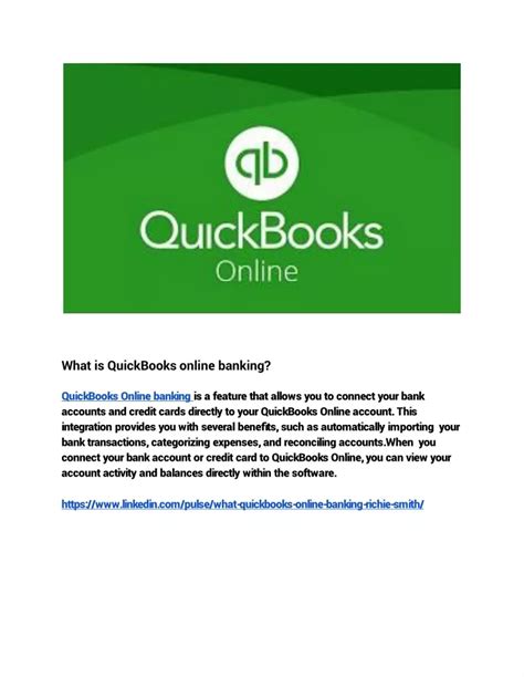 PPT What Is QuickBooks Online Banking PowerPoint Presentation Free Download ID