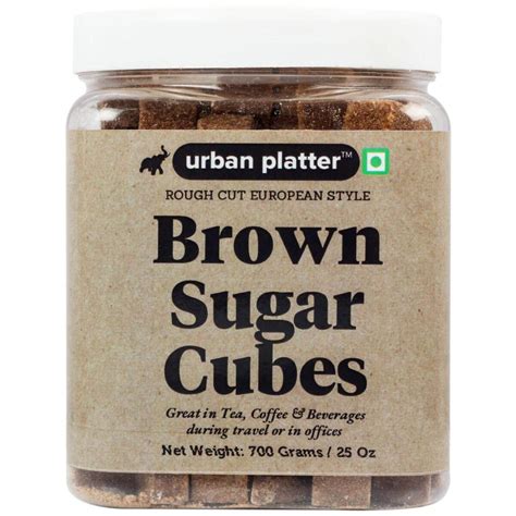 Buy Urban Platter European Style Brown Sugar Cubes 700g 25oz [half
